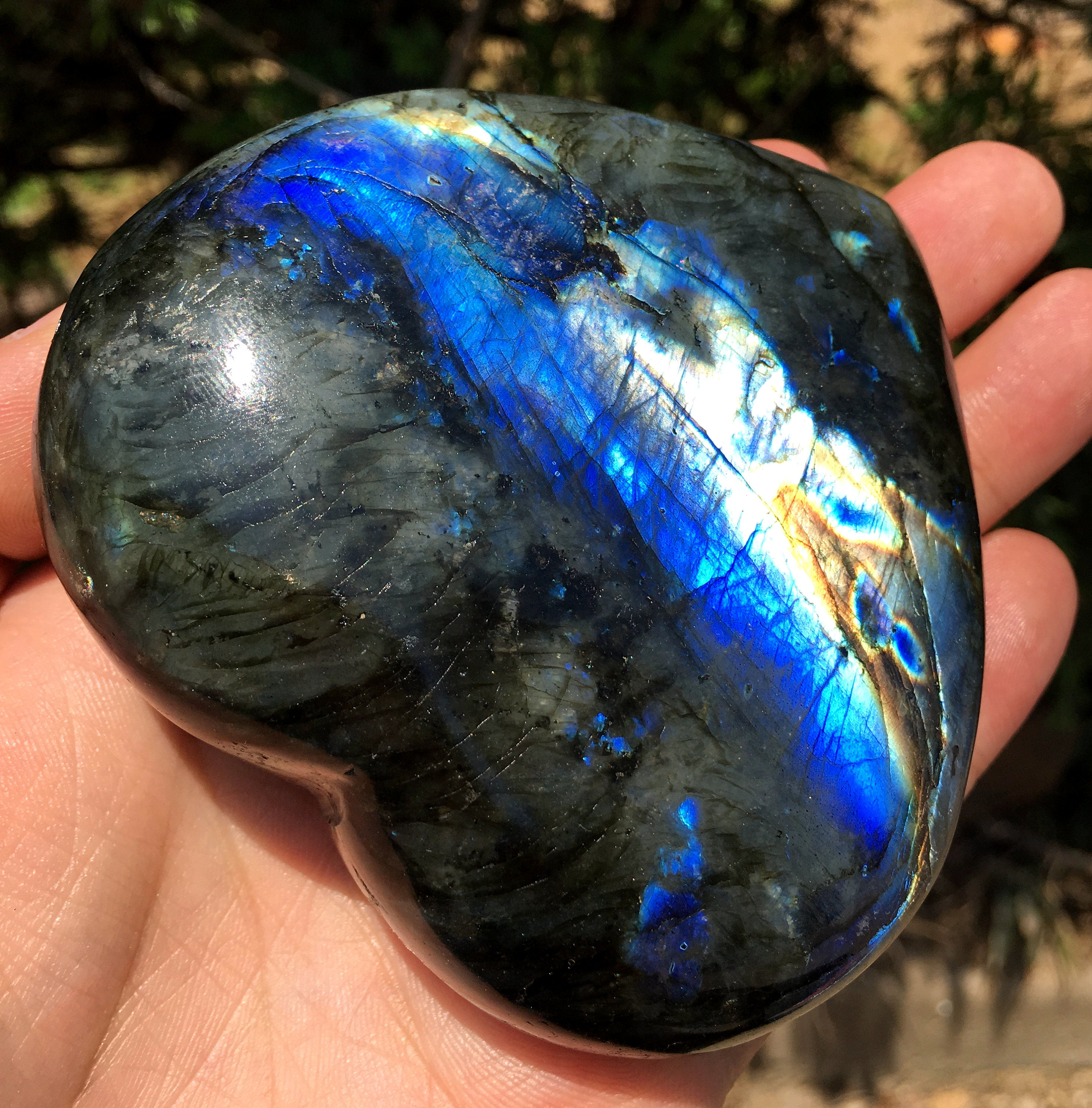 Rainbow Heart Shaped Labradorite Stone/Labradorite | Etsy