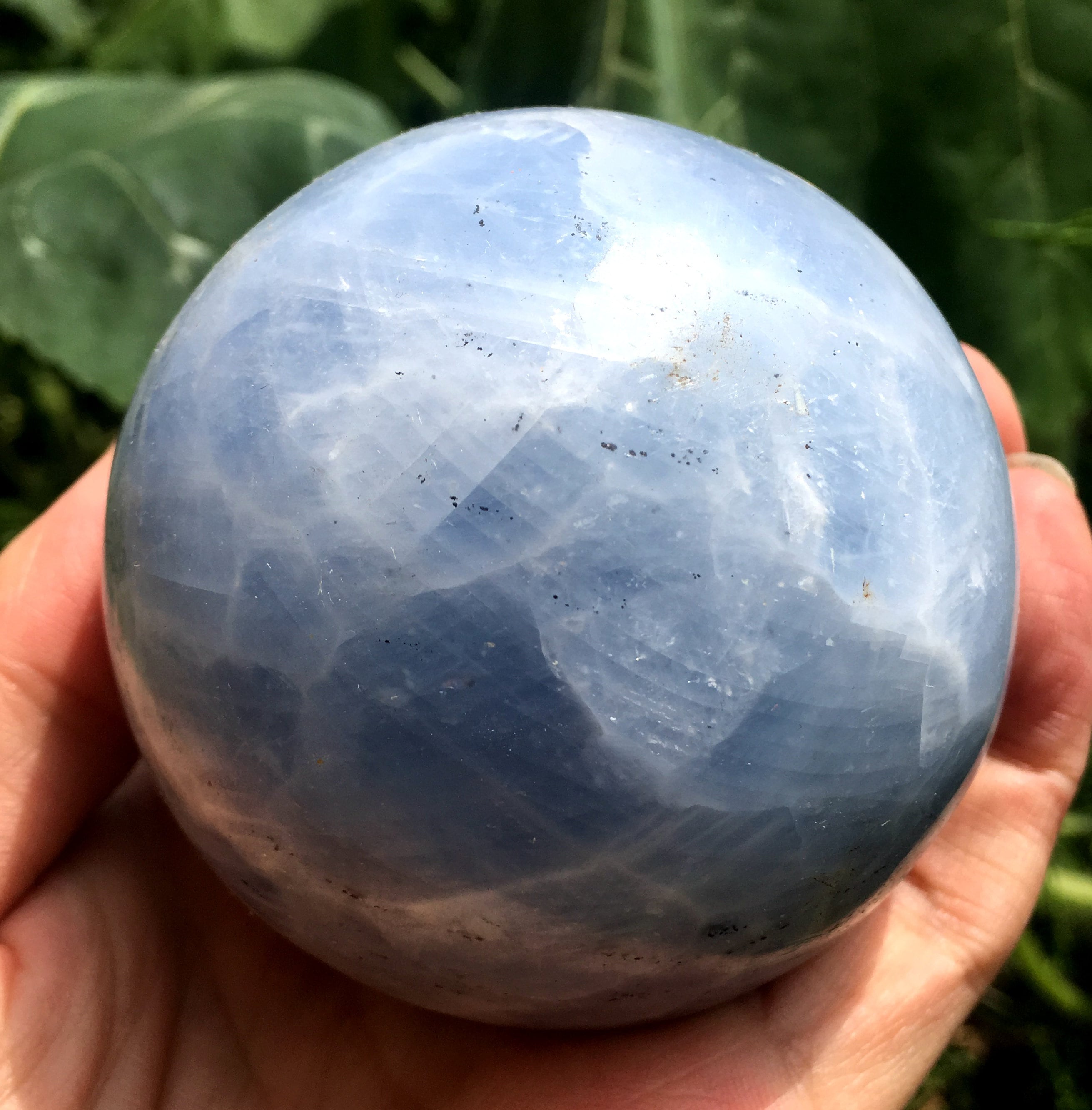 Large Natural Blue Celestite Crystal Quartz Sphere / kyanite | Etsy