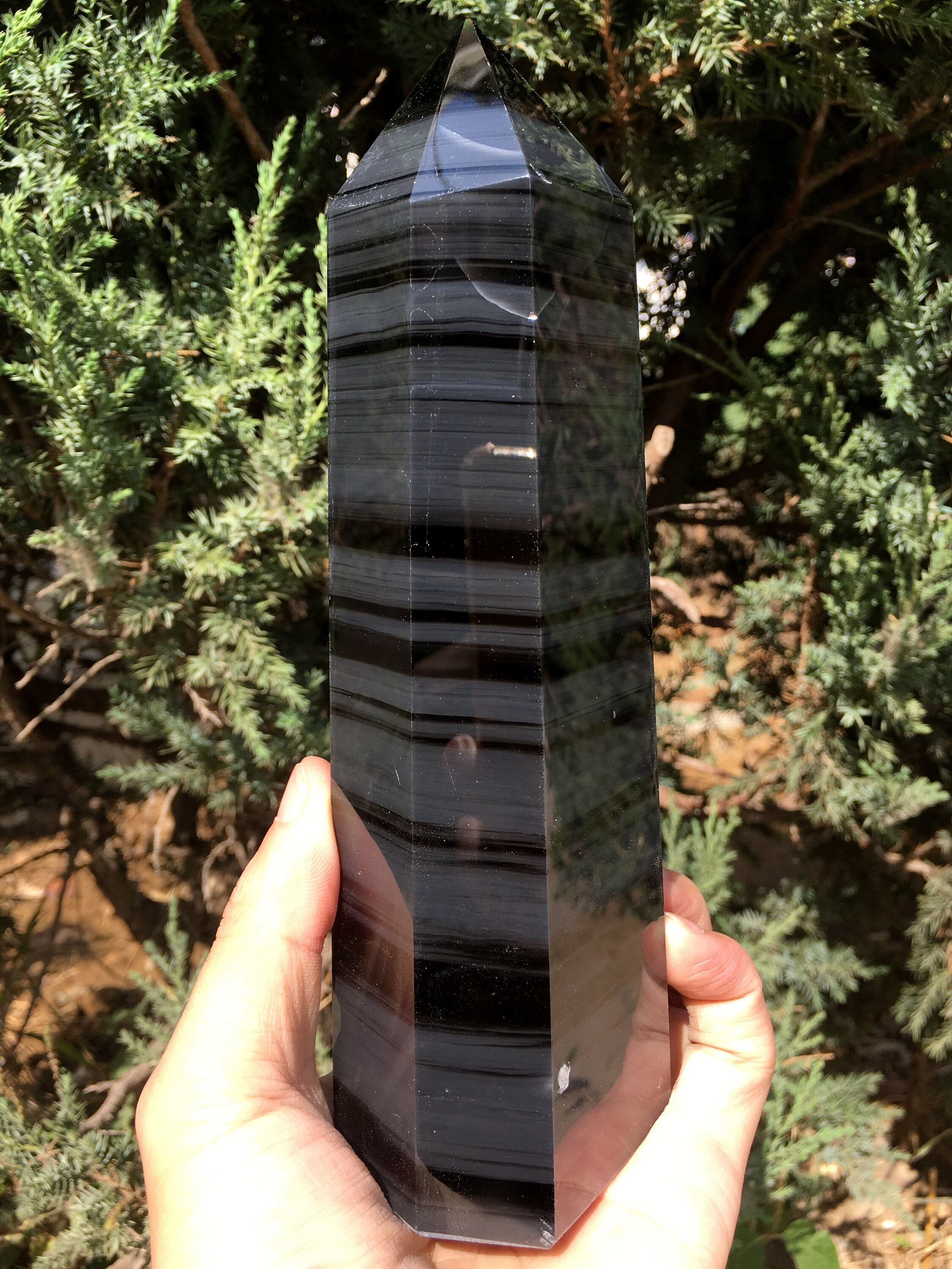 Natural Best Clear obsidian Polished Tower Shaped/obsidian | Etsy