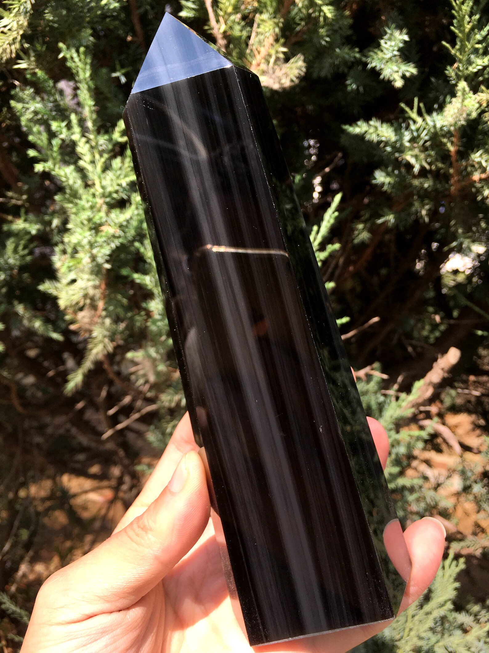 Natural Best Clear Obsidian Polished Tower Shaped/obsidian | Etsy