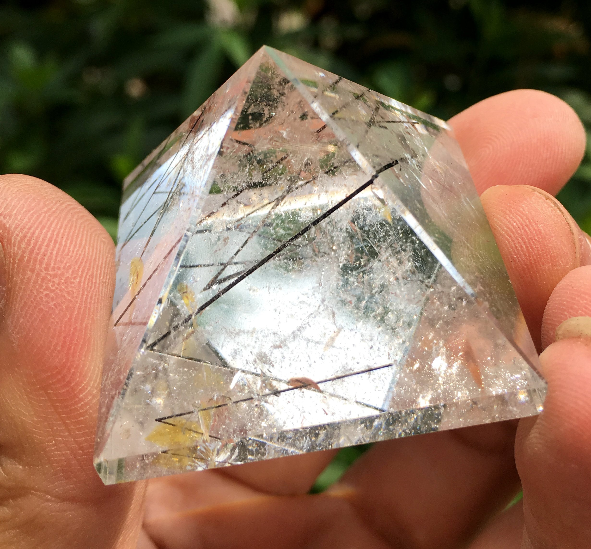 Rare Natural Golden Rutilated Pyramid/golden Rutile/quartz Pyramid ...