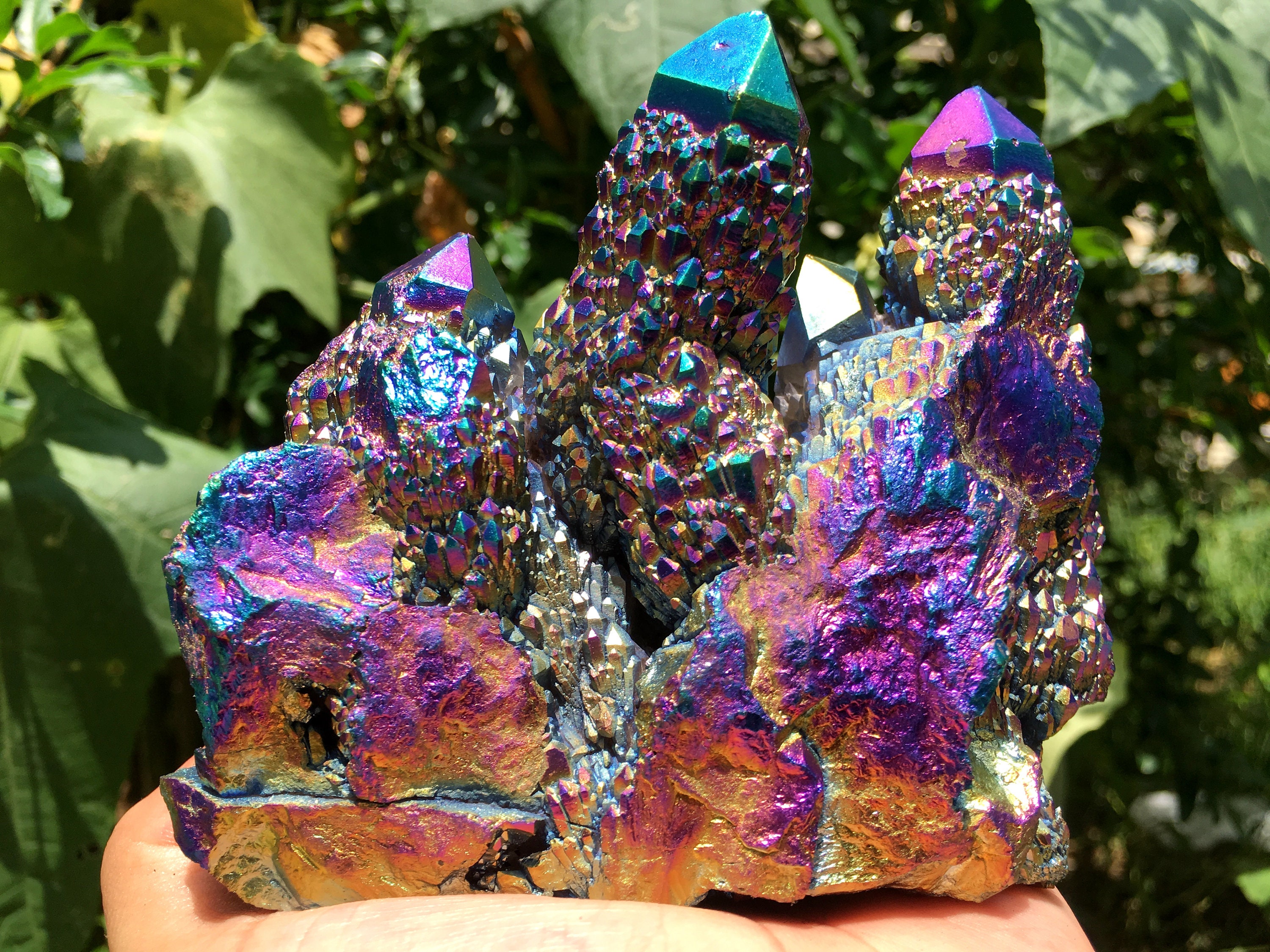 Aura Blue Quartz Crystal Cluster/Angel Aura Quartz Crystal | Etsy