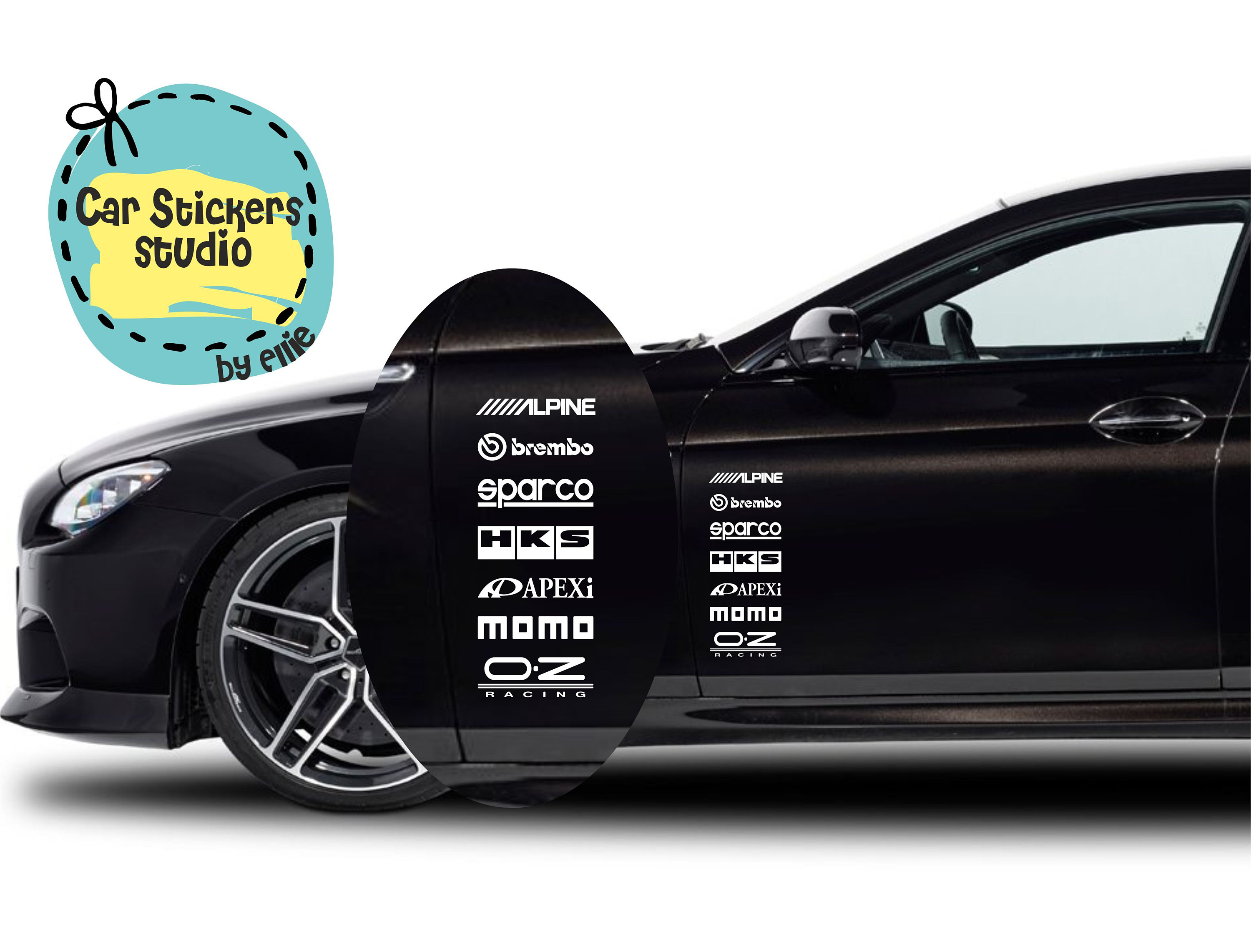 Car Sponsors Jdm Decal Pack Jdm Racing Sticker Vinyl Etsy