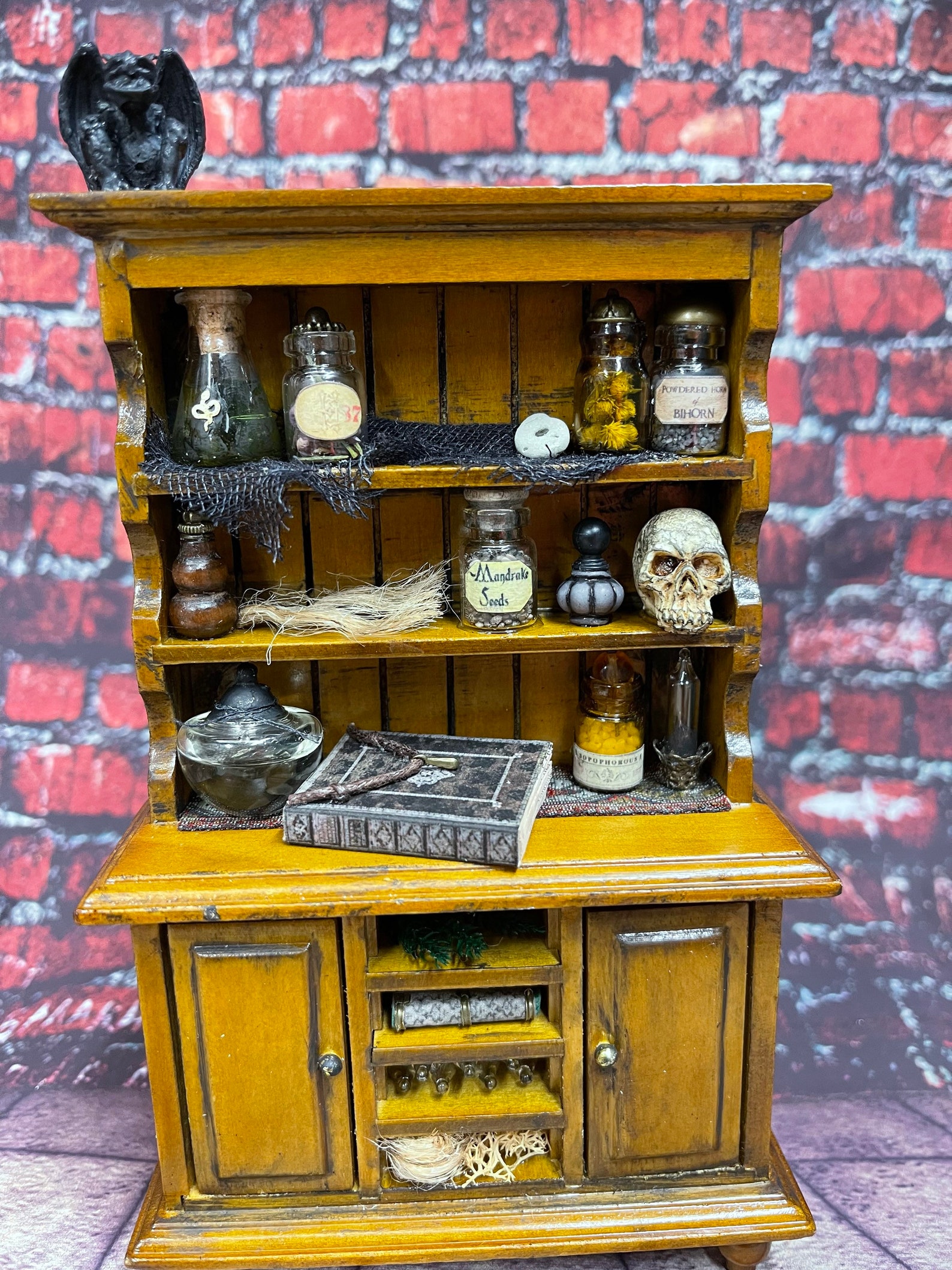 Miniature Witches Hutch, Mage Cabinet, Wizard Works, Cabinet of ...