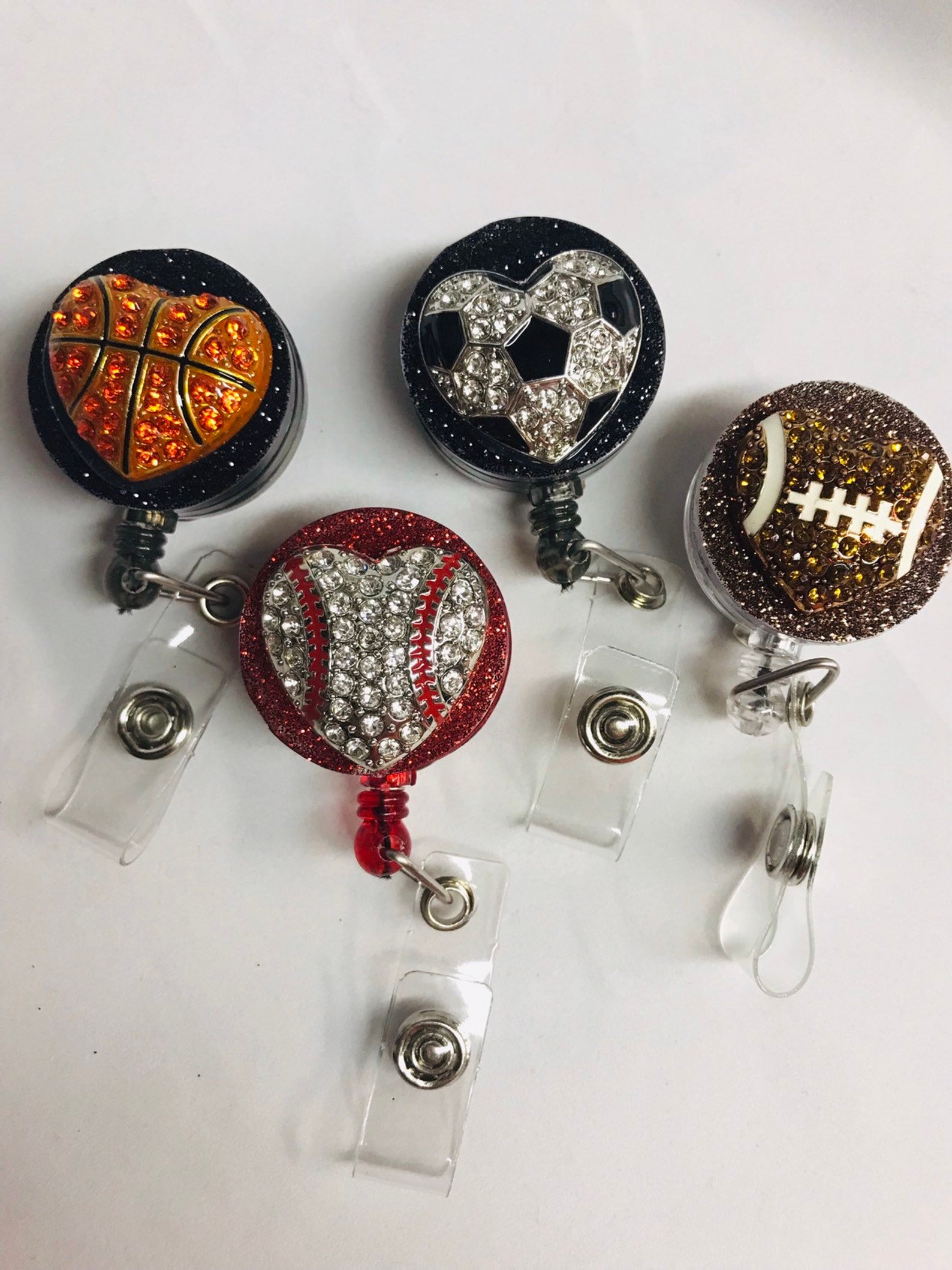 Sports Retractable Badge Reel - Holder for ID and Name Tag With Belt ...