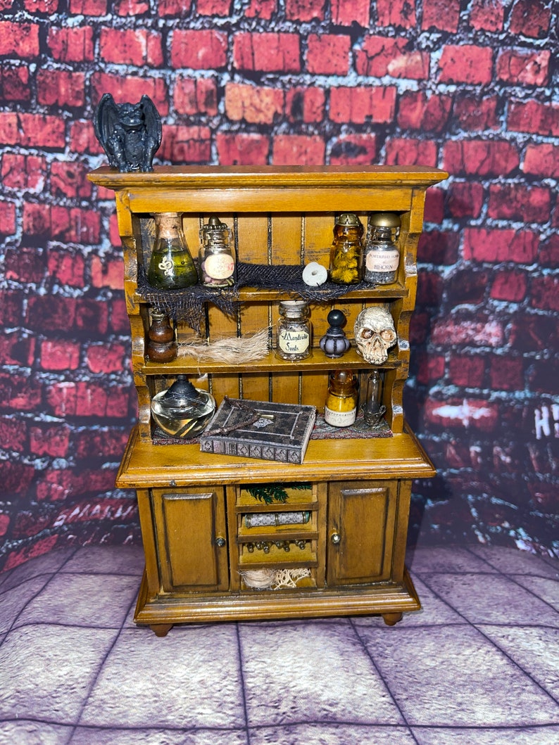 Miniature Witches Hutch, Mage Cabinet, Wizard Works, Cabinet of ...