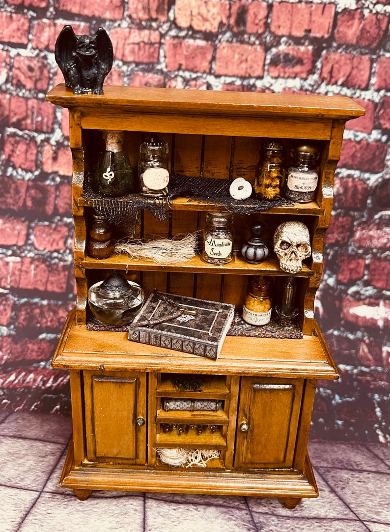 Miniature Witches Hutch, Mage Cabinet, Wizard Works, Cabinet of ...