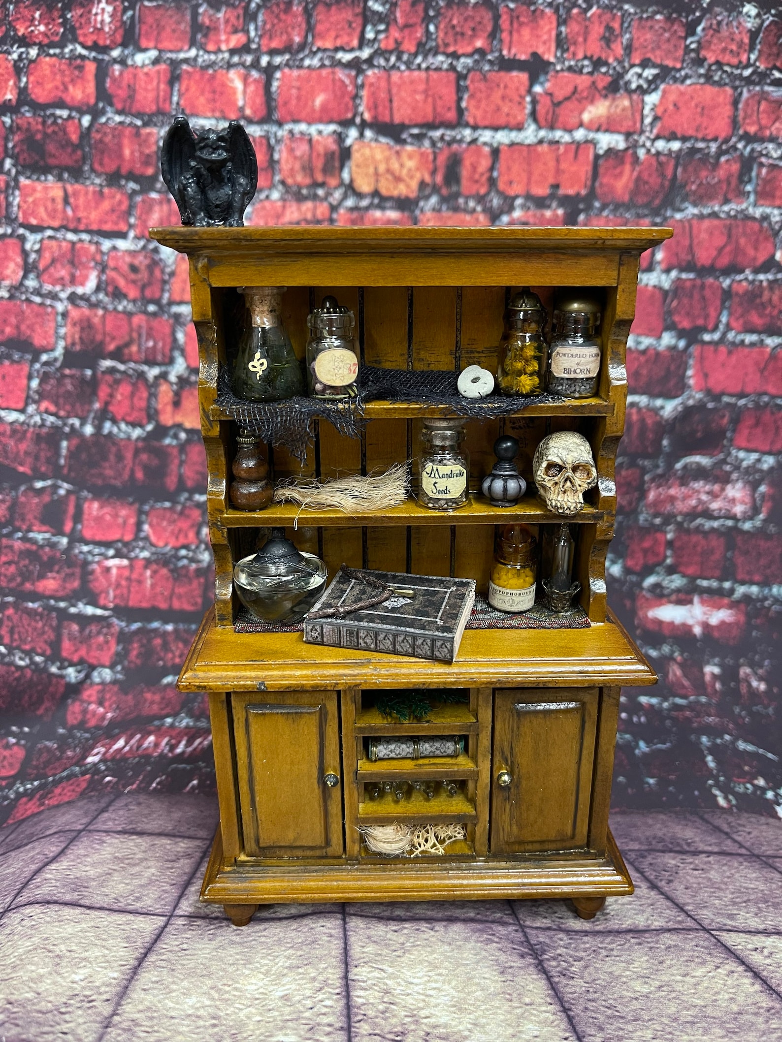 Miniature Witches Hutch, Mage Cabinet, Wizard Works, Cabinet of ...