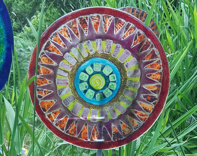 Garden Object Circle 27 Cm, Glass Fusing - Etsy