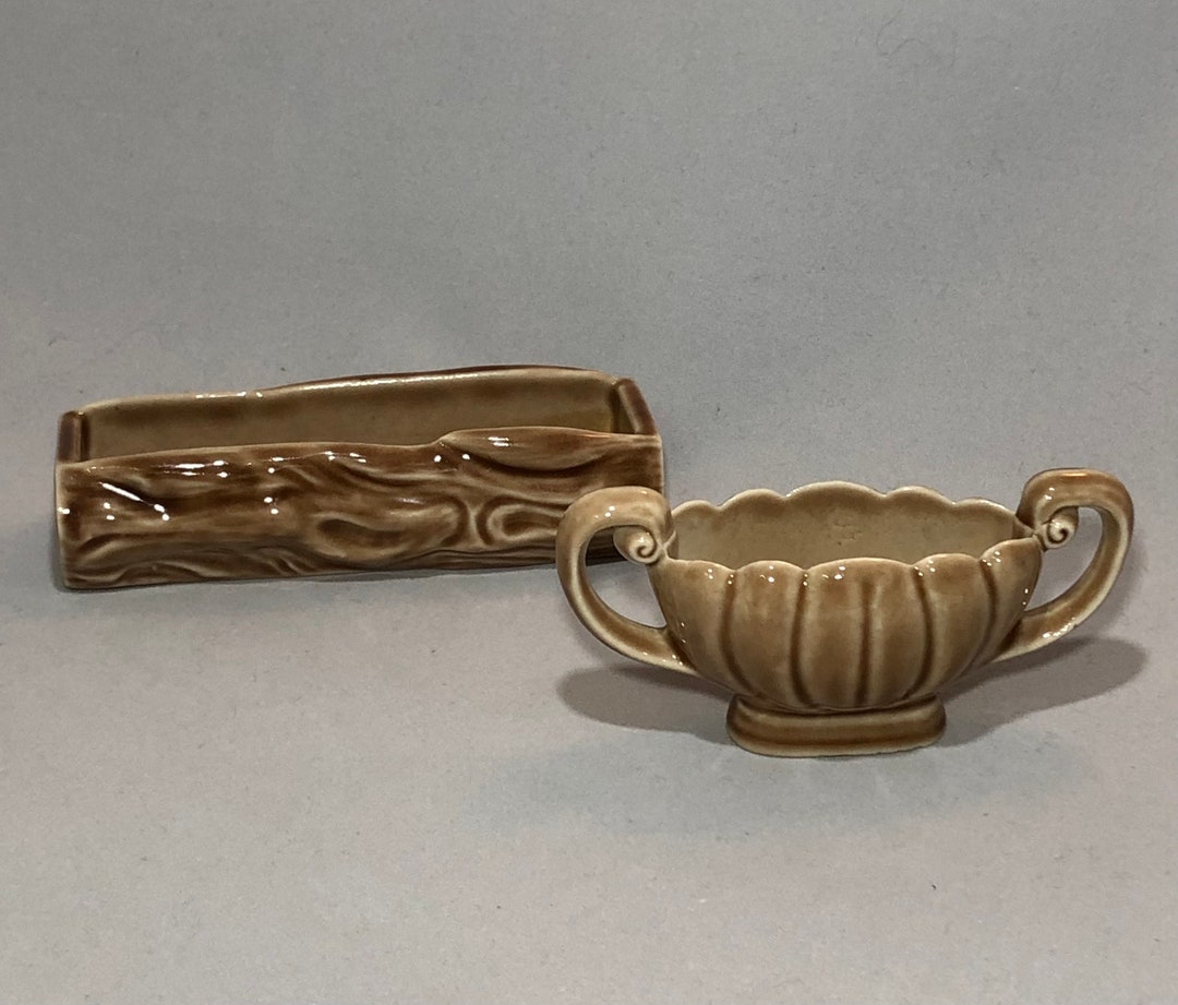 Pair of Wade Vintage Ceramic Mini Vases, Log Planter and Mantle Vase - Etsy