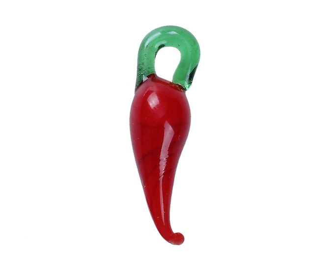 Glass Chili Pepper Charms Chili Pepper Pendants Red Chili Peppers ...