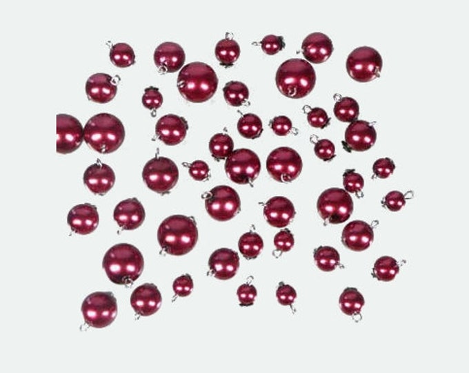 40 X Bead Mix Red With Rivet Pins - Etsy