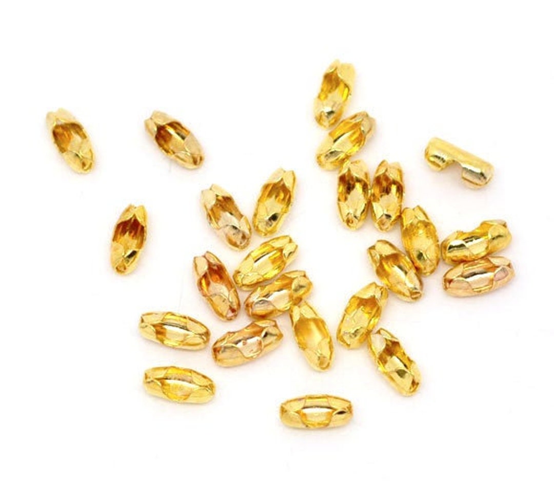 50 X Ball Chain Clasp Gold 5 X 2.5 Mm - Etsy