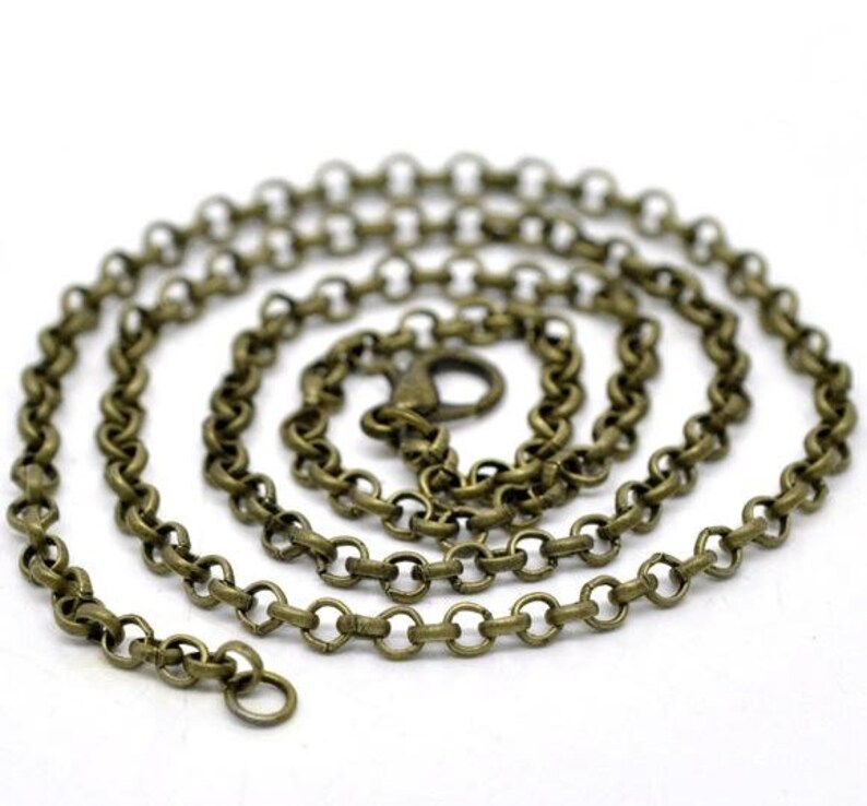 12 X Chain Bronze 51 Cm - Etsy