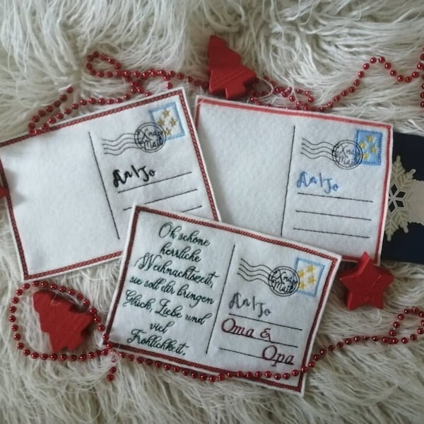 Embroidered Postcard - Etsy