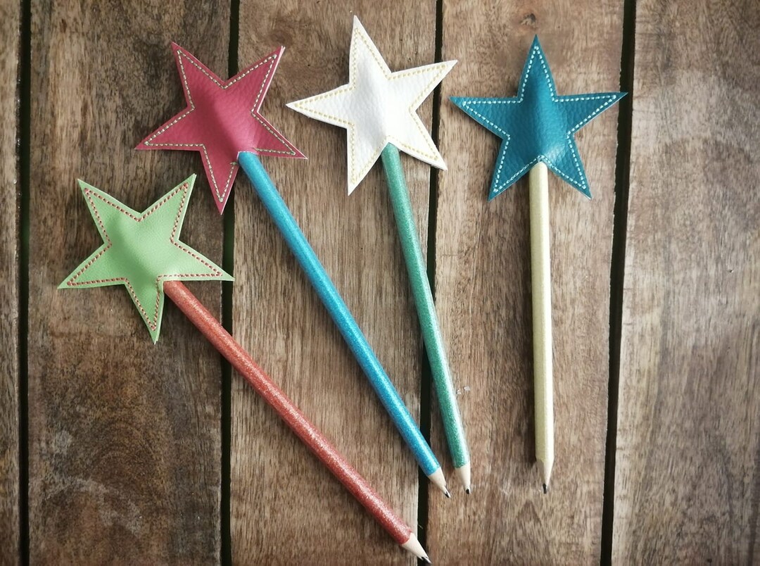 Embroidery File ITH Pencil Topper Star - Etsy