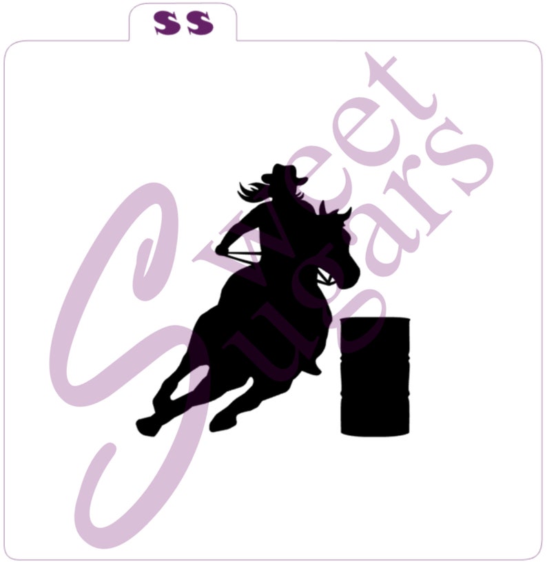 Female Barrel Racer Rodeo Silhouette Silkscreen Stencil - Etsy