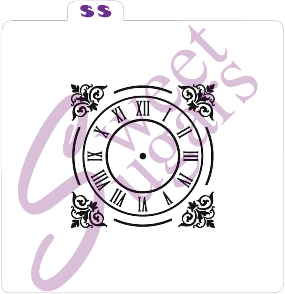 Clock Face Silkscreen Stencil - Etsy