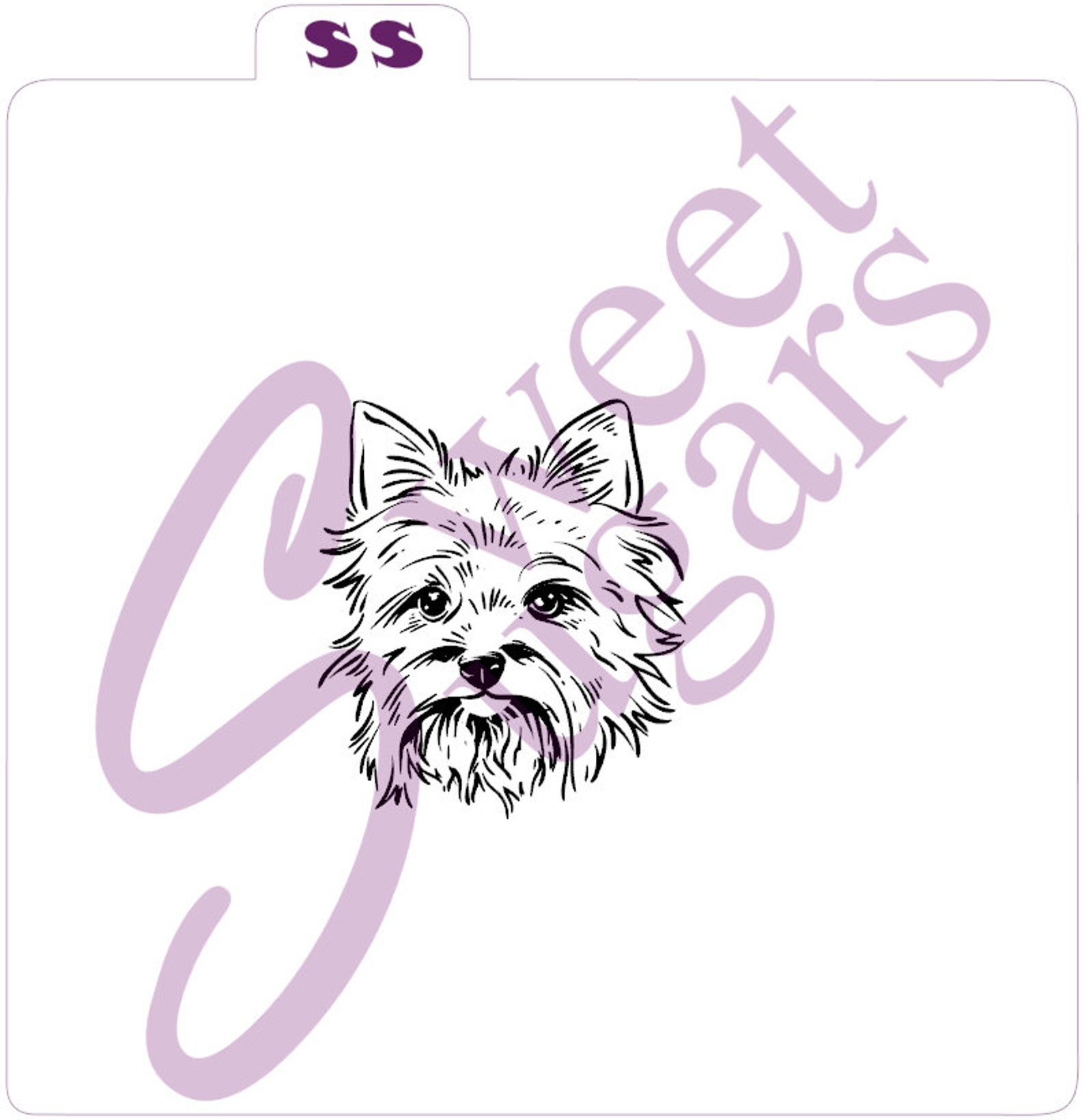 Yorkie Silkscreen Stencil - Etsy
