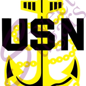 Navy Chief Anchor Silkscreen Stencil - 2 Sizes Available - Etsy