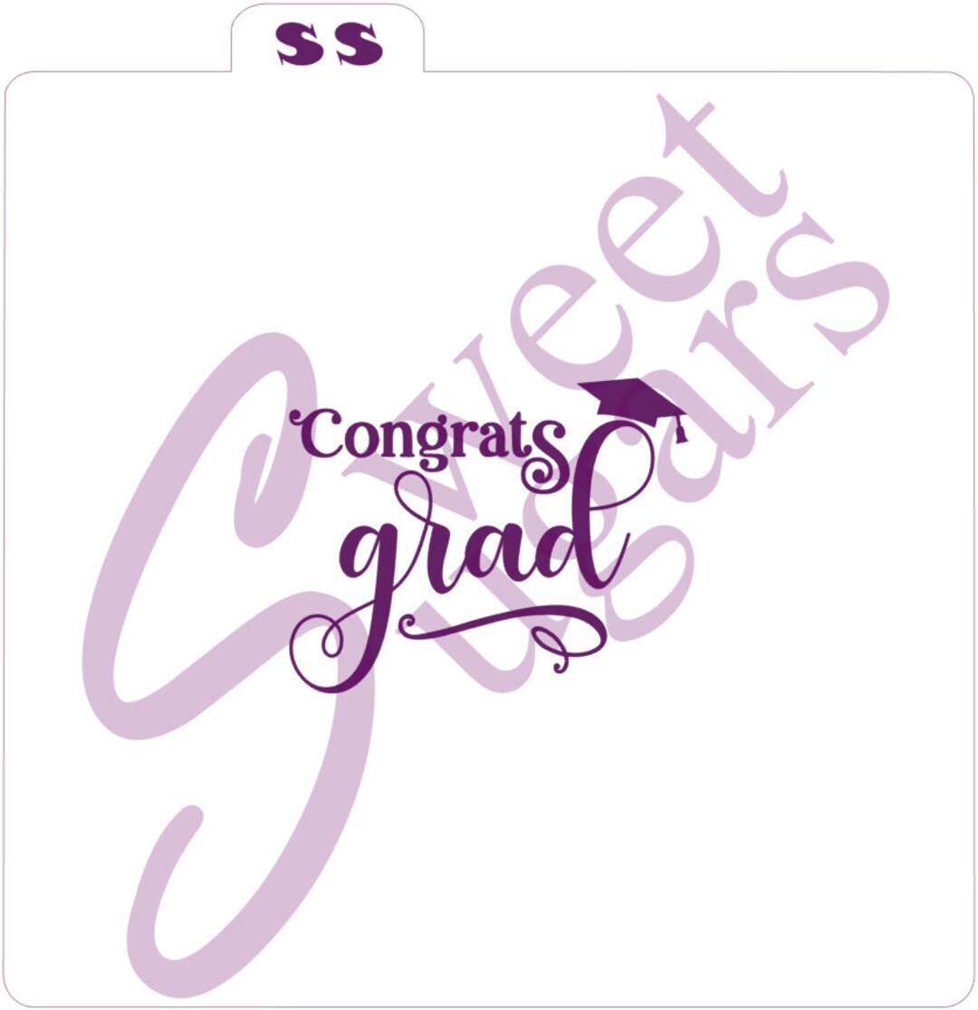 Congrats Grad Silkscreen Stencil - Etsy