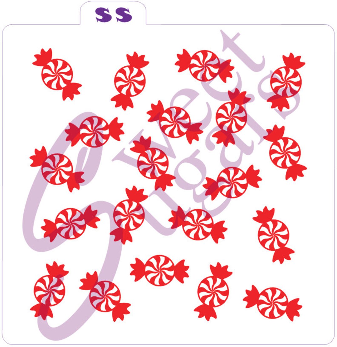Peppermint Candy Background Silkscreen Stencil - Etsy