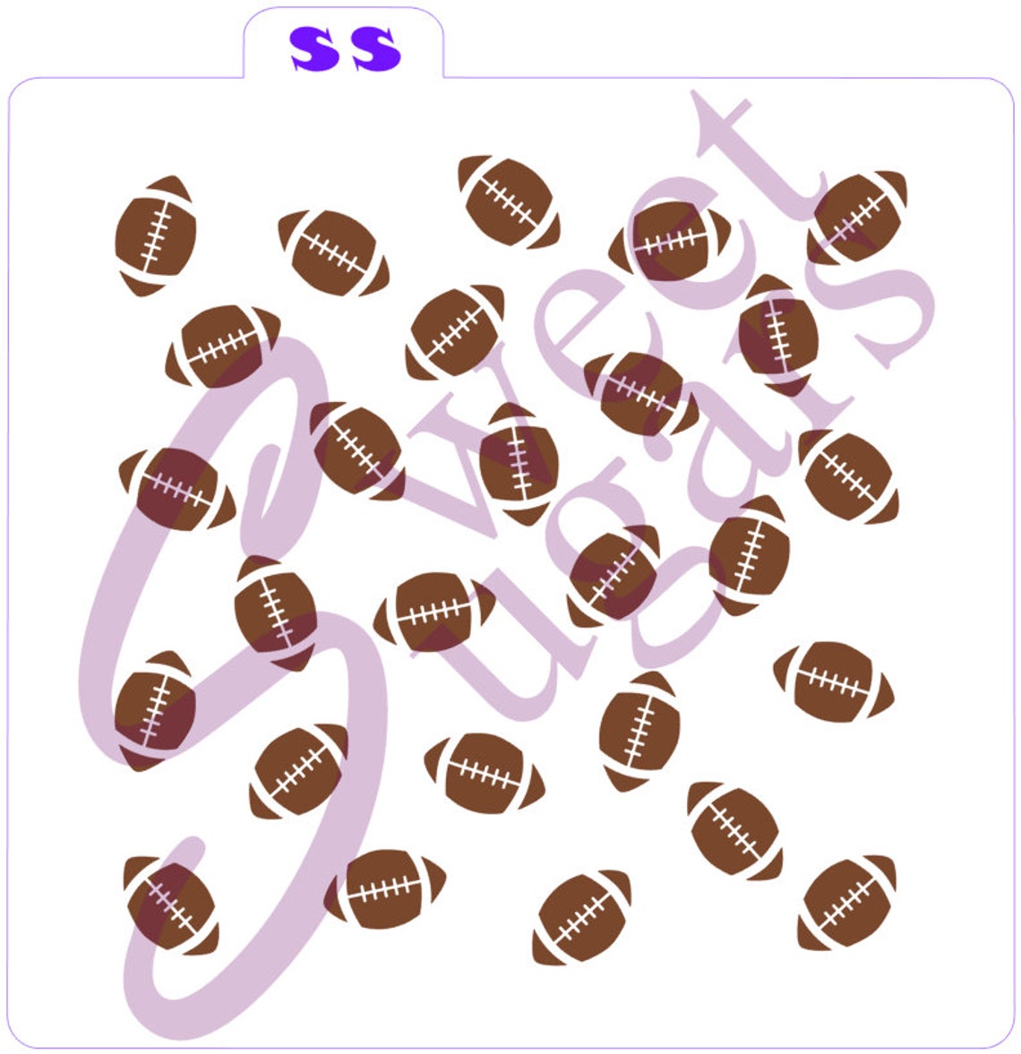 Football Background Stencil - Traditional or Silkscreen - Etsy