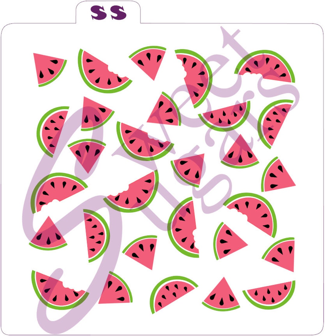Watermelon Background 3 Part Stencil Set - Traditional or Silkscreen - Etsy