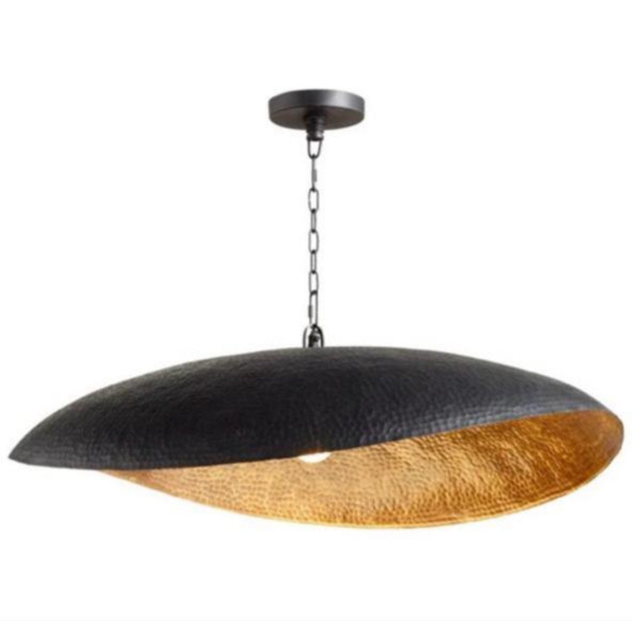 Moroccan Hammered Lampshade, Hanade Moroccan Leaf, Black Out Gold In ...