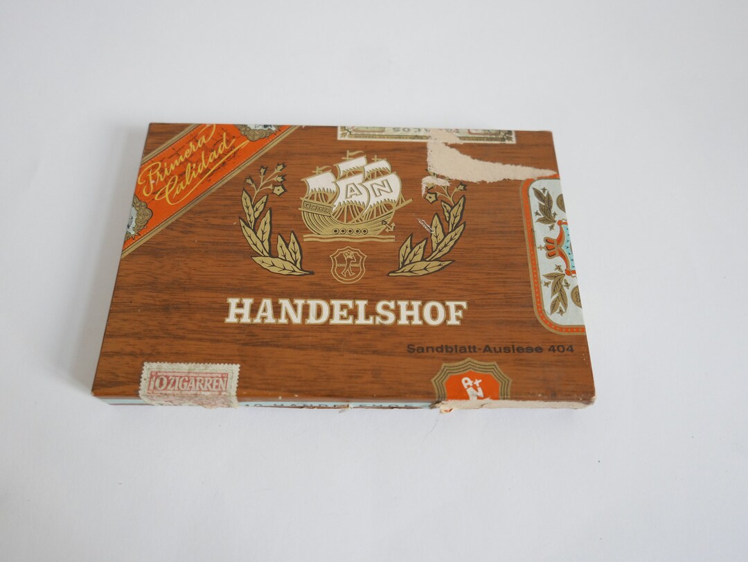 Vintage Cigar Box Handelshof, Cardboard Box, Empty, German Vintage ...