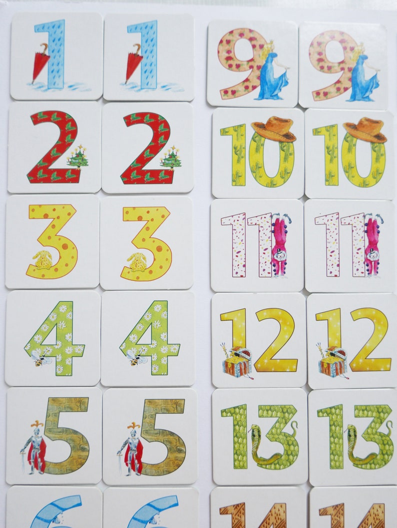 Vintage German Numbers Game: Zahlen-memo Learning Toy - Etsy