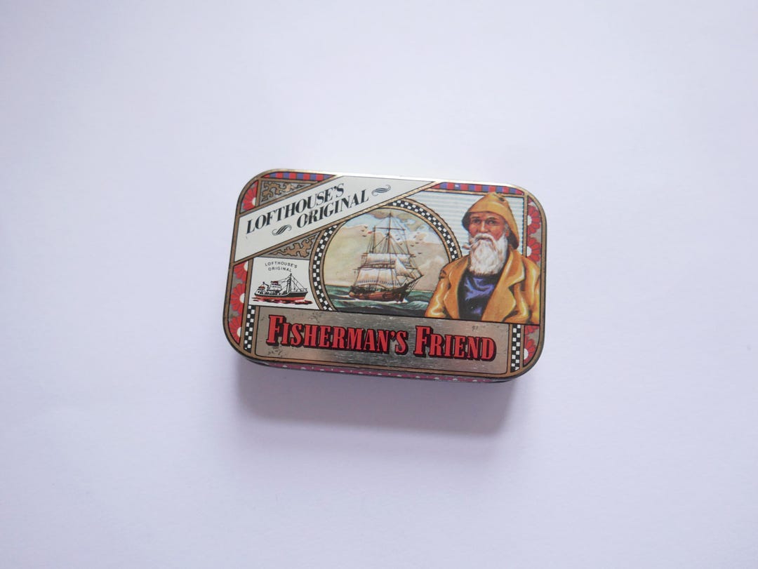 Vintage Bonbon Tin Fishermans Friend 80s Collectible Box, German ...