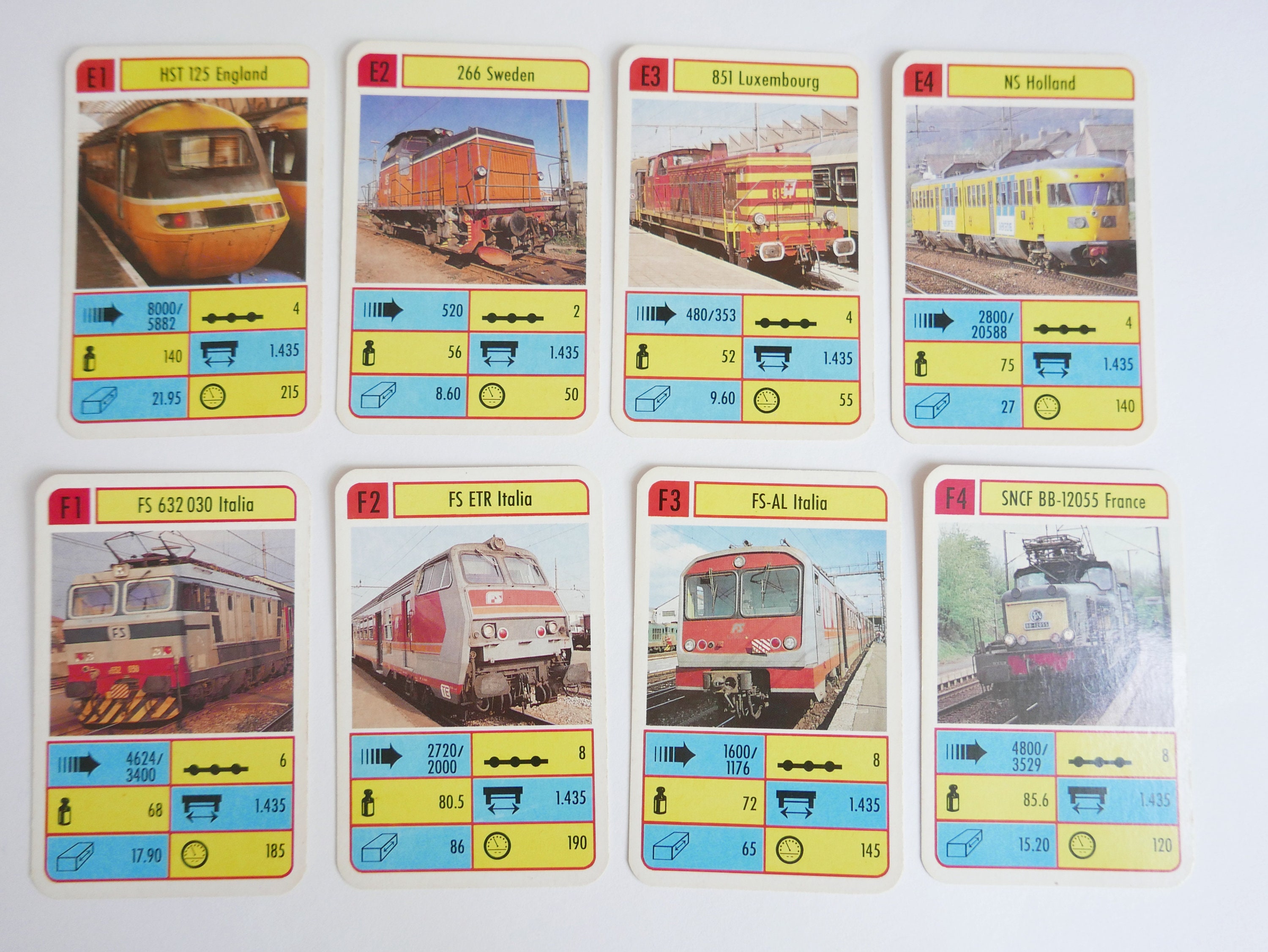 Vintage German Train Card Game: Euroloks Quartett, Complete SHIPPING ...