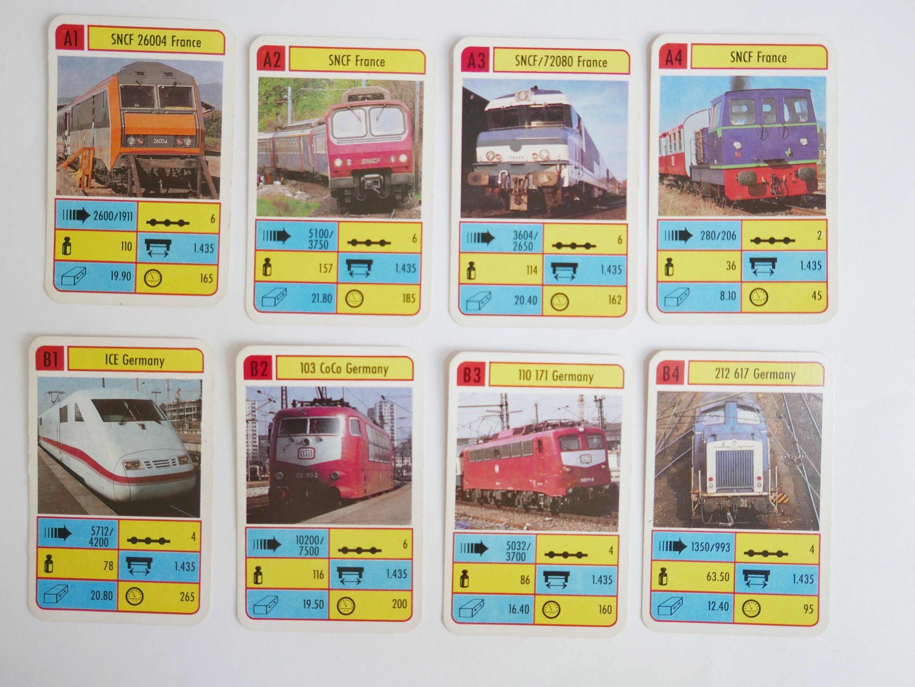Vintage German Train Card Game: Euroloks Quartett, Complete SHIPPING ...