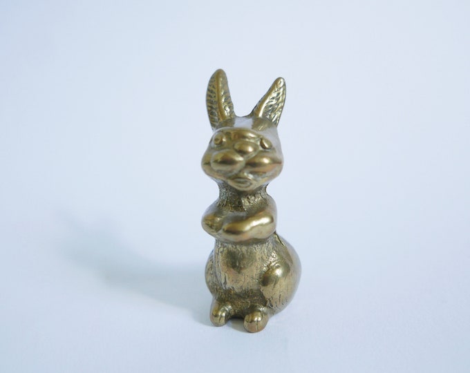Vintage Brass Bunny, Small Retro Rabbit Figurine, SHIPPING FROM GERMANY ...