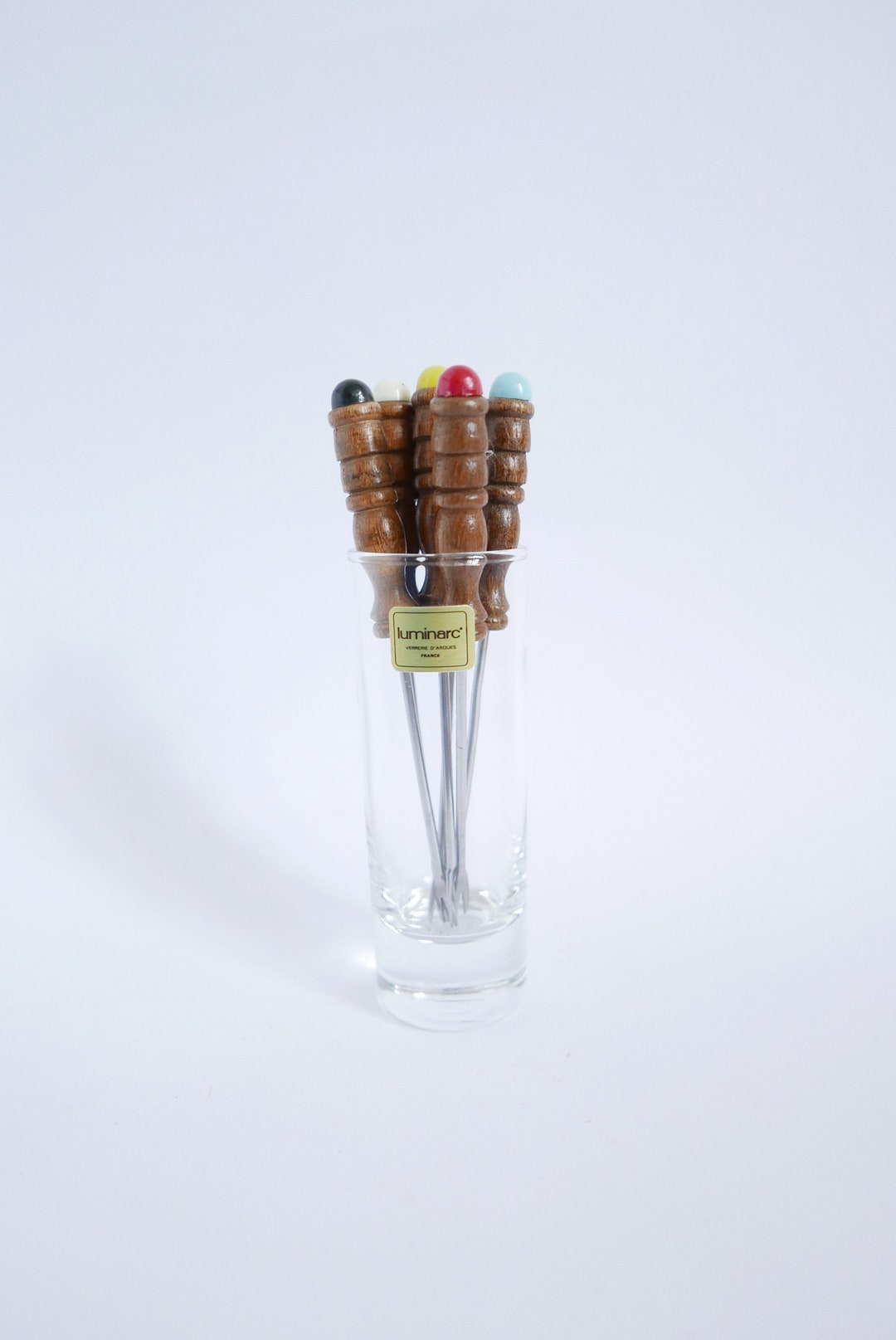 Vintage Party Forks Luminarc With Glass Holder From the 70s, Escargots ...