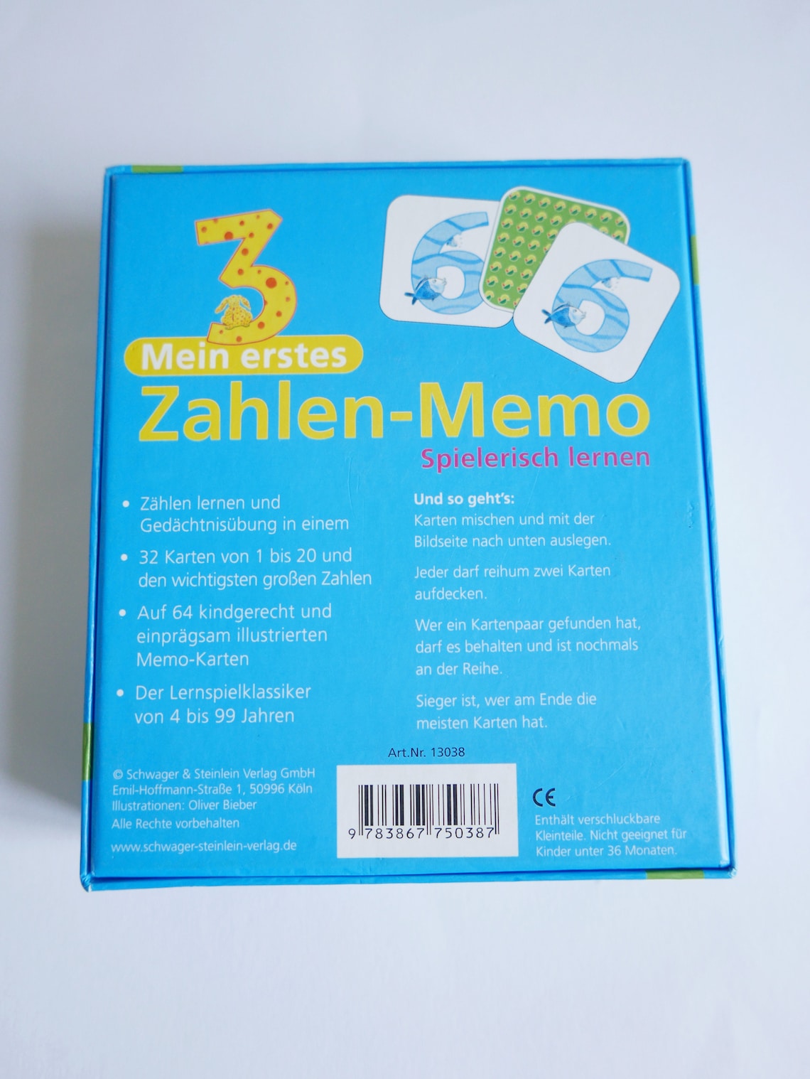 Vintage German Numbers Game: Zahlen-memo Learning Toy, Easily Learn ...