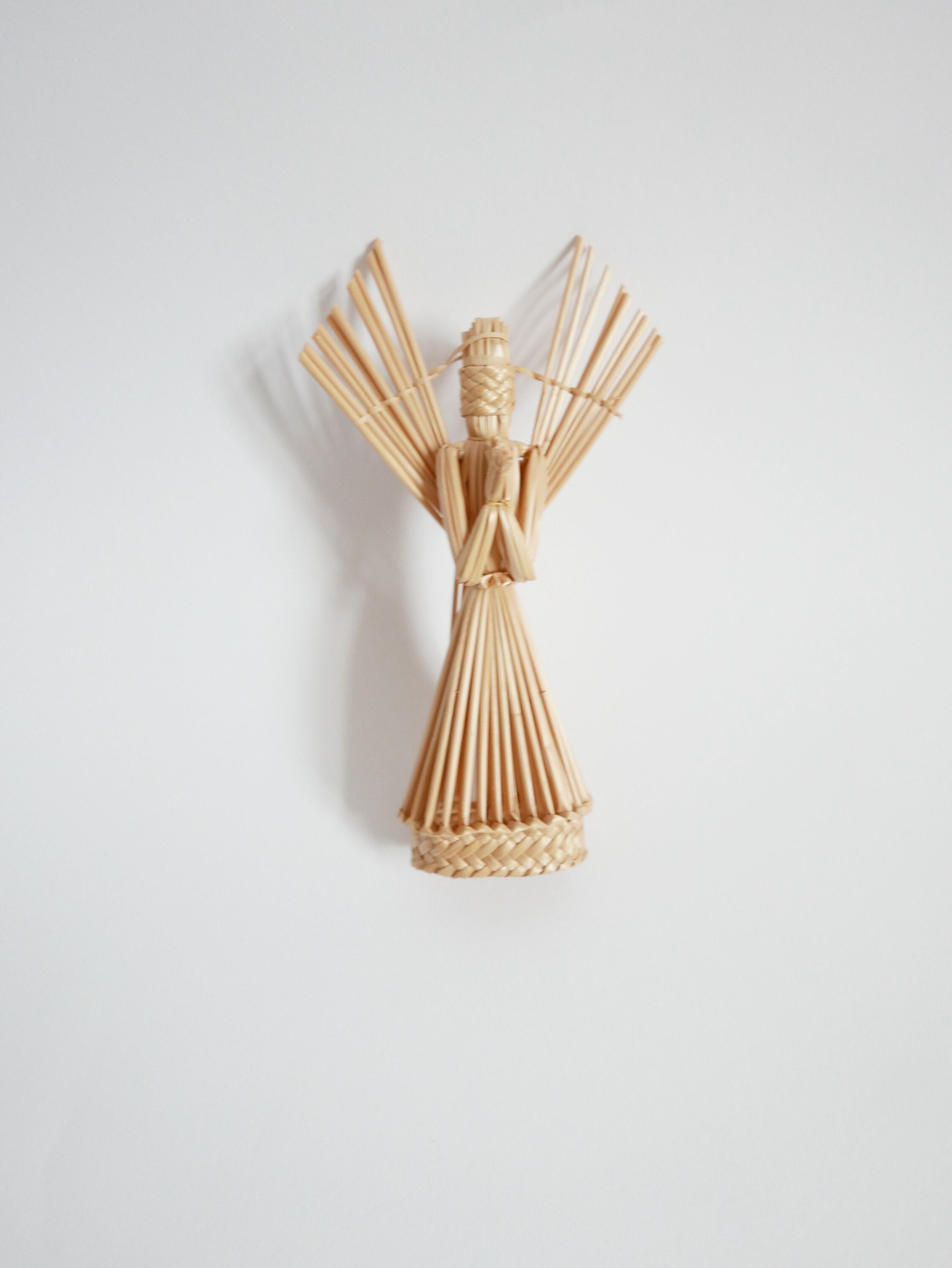 Handmade Vintage Straw Angel Praying Angel Tree Topper - Etsy