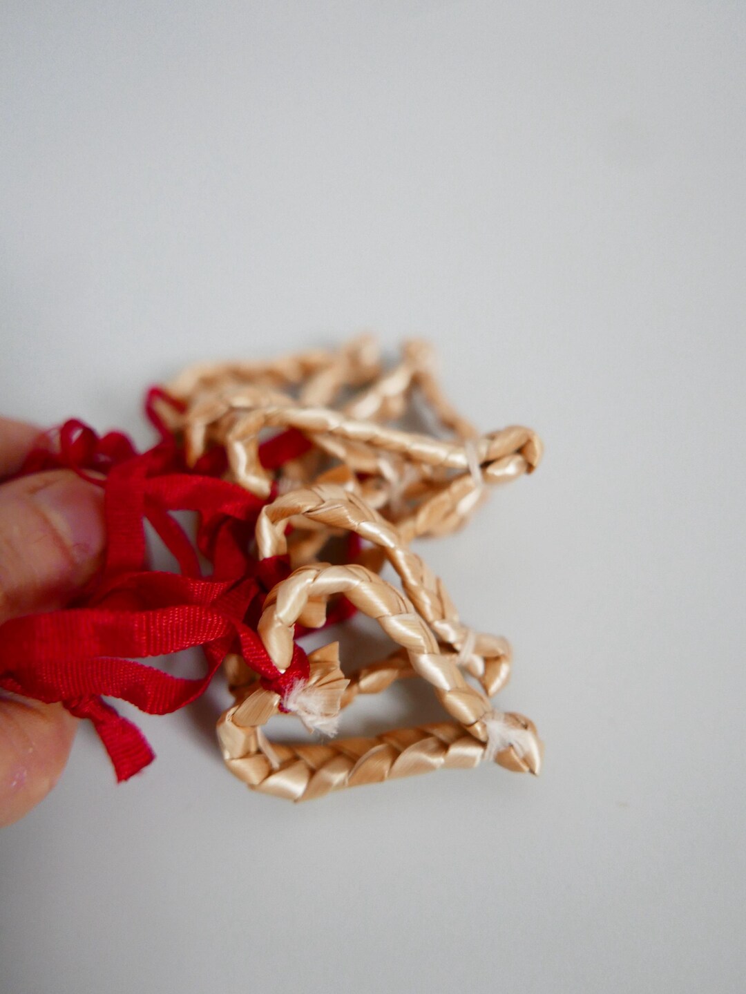 Retro Straw Hearts Set of 6 Pieces for Christmas, Valentine and Home ...