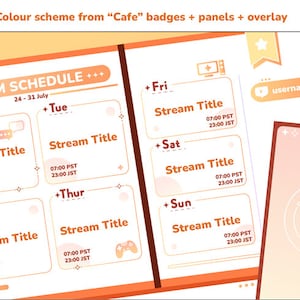 Notebook Stream Schedule Template - Etsy