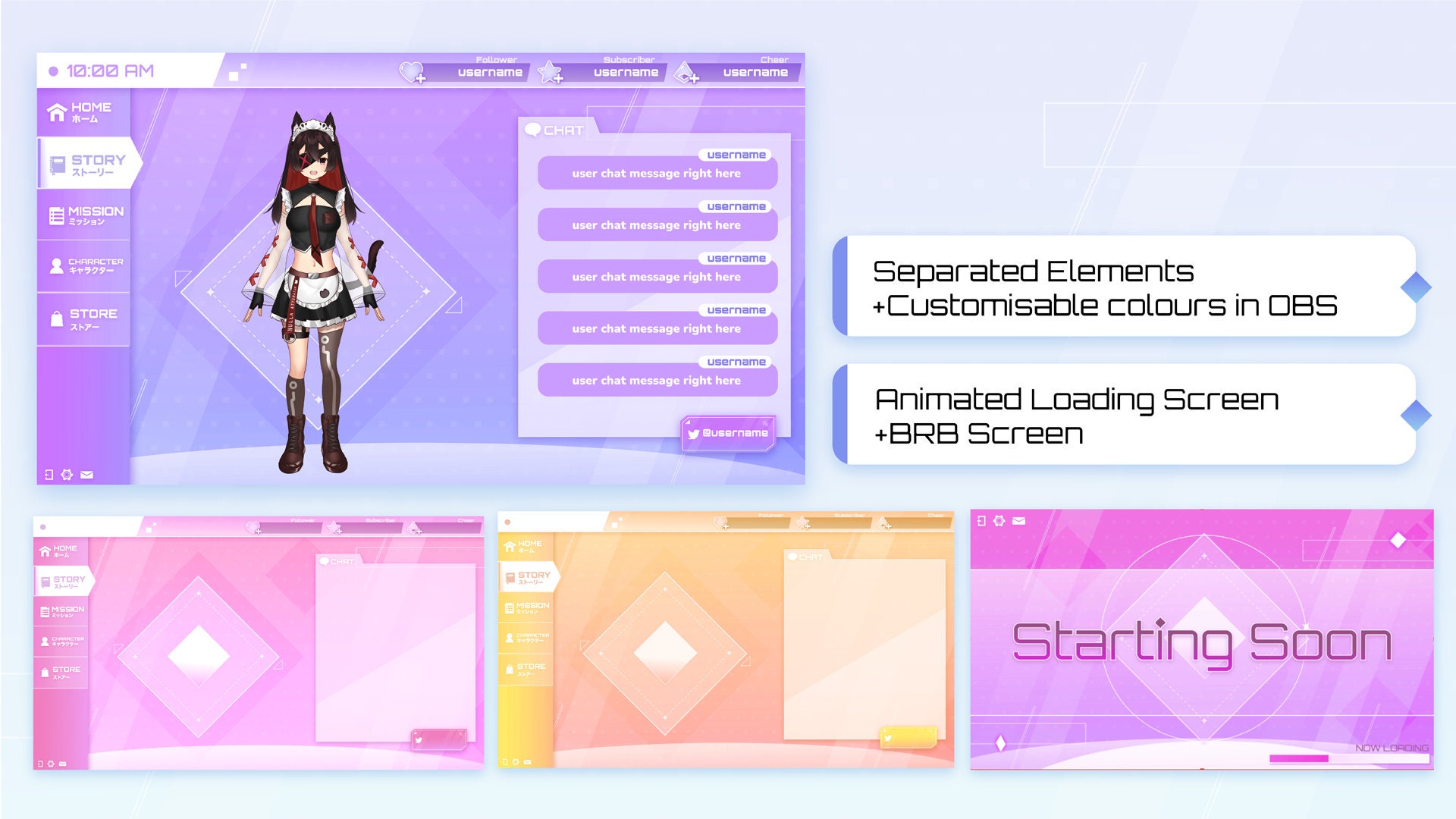 Gacha Game Vtuber Overlay - Etsy