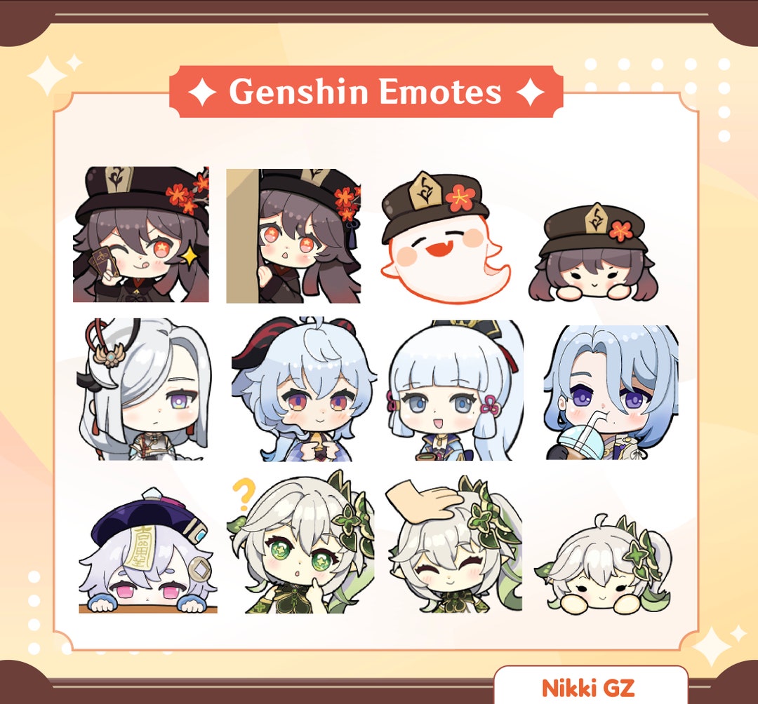 Genshin Emotes Pack - Etsy