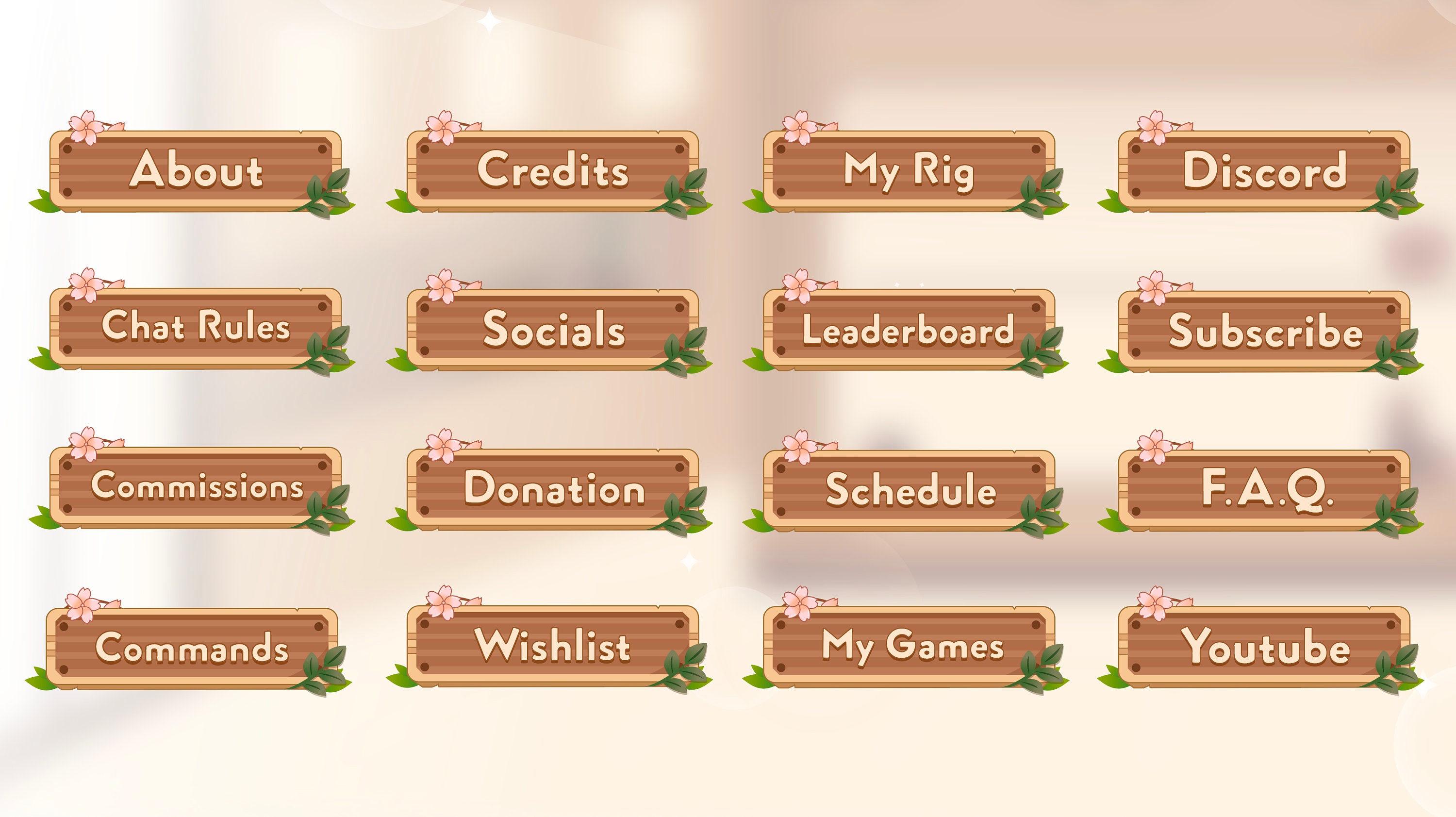 Cafe Menu Twitch Panels - Etsy