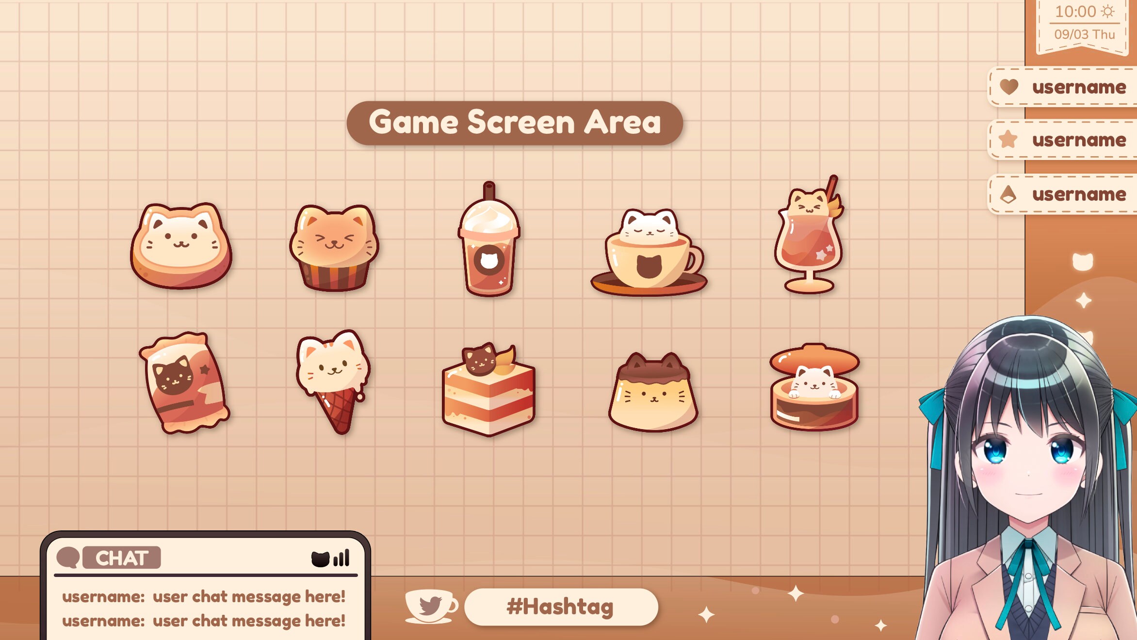 Cozy Cafe Customisable Overlay for Vtuber - Etsy