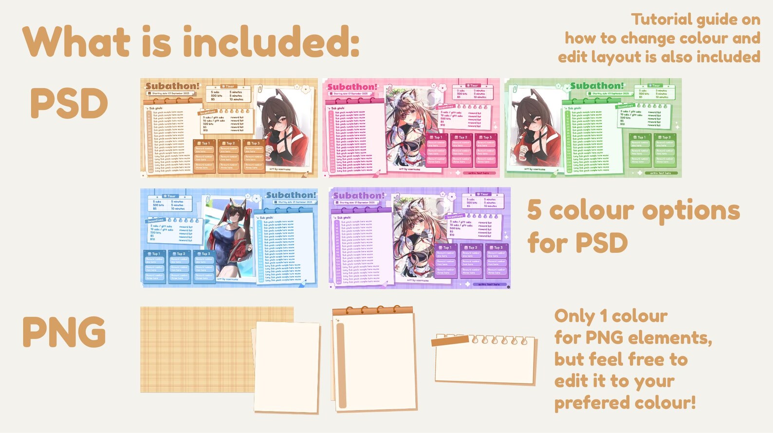 Customisable Subathon Template [PSD] - Etsy