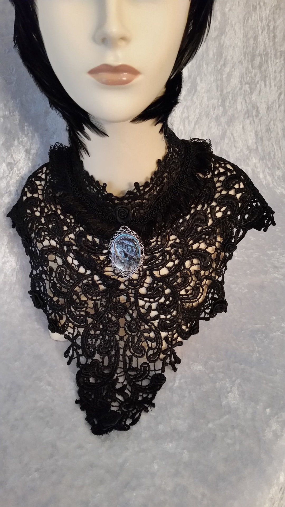 Gothic Lace Necklace 13, Cabochon, Borders, Victorian Lace Necklace ...