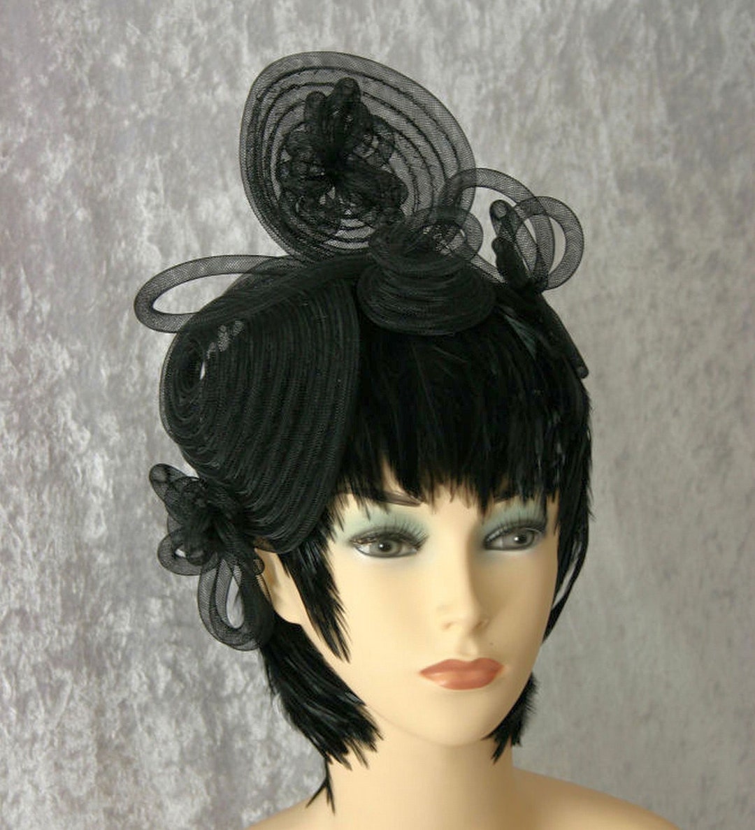 Modern Gothic, Fascinator Black Jewelry Tube, Headpiece, Fairytale ...