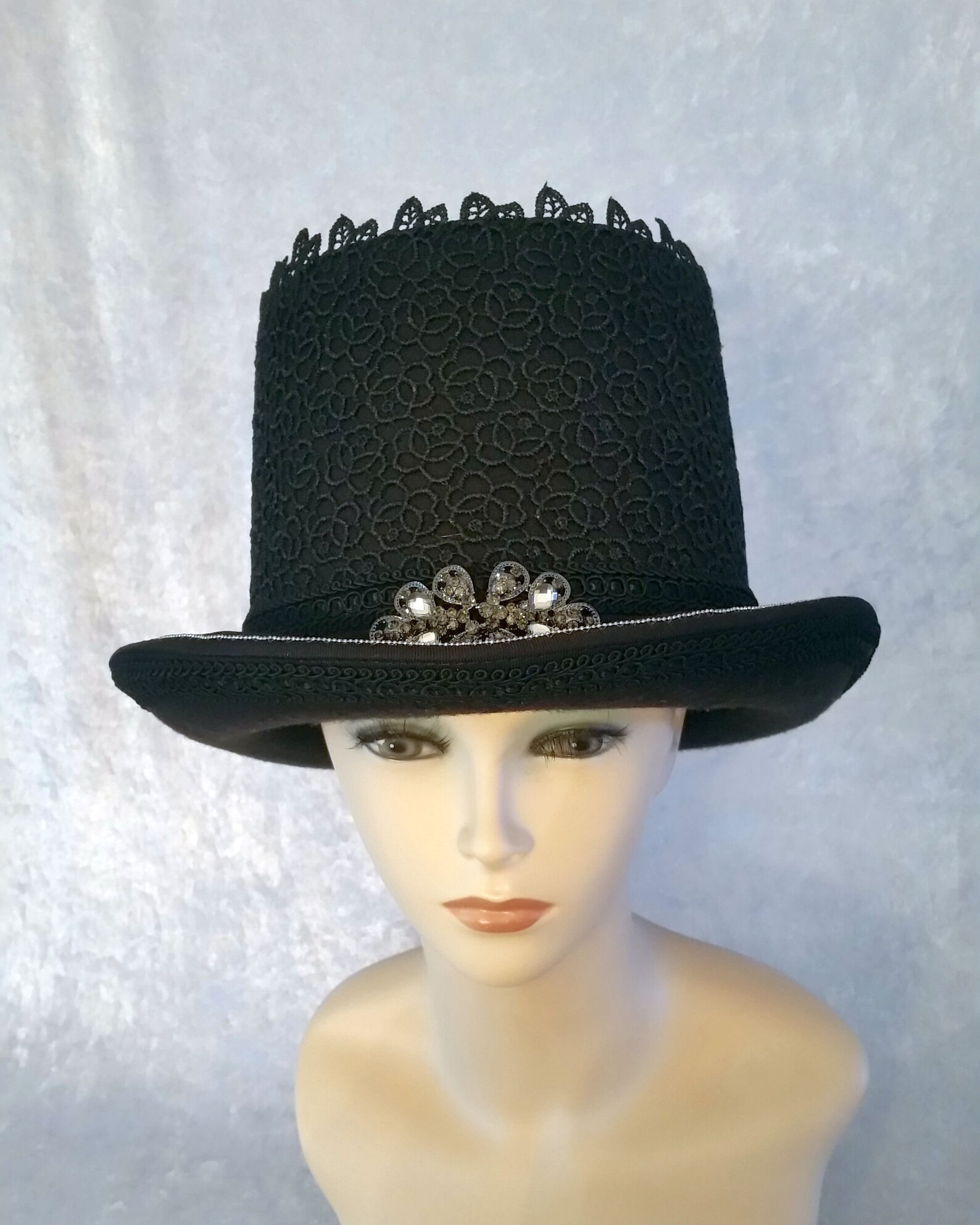 Gothic Cylinder With Lace Cylinder Hat Headpiece Headdress - Etsy