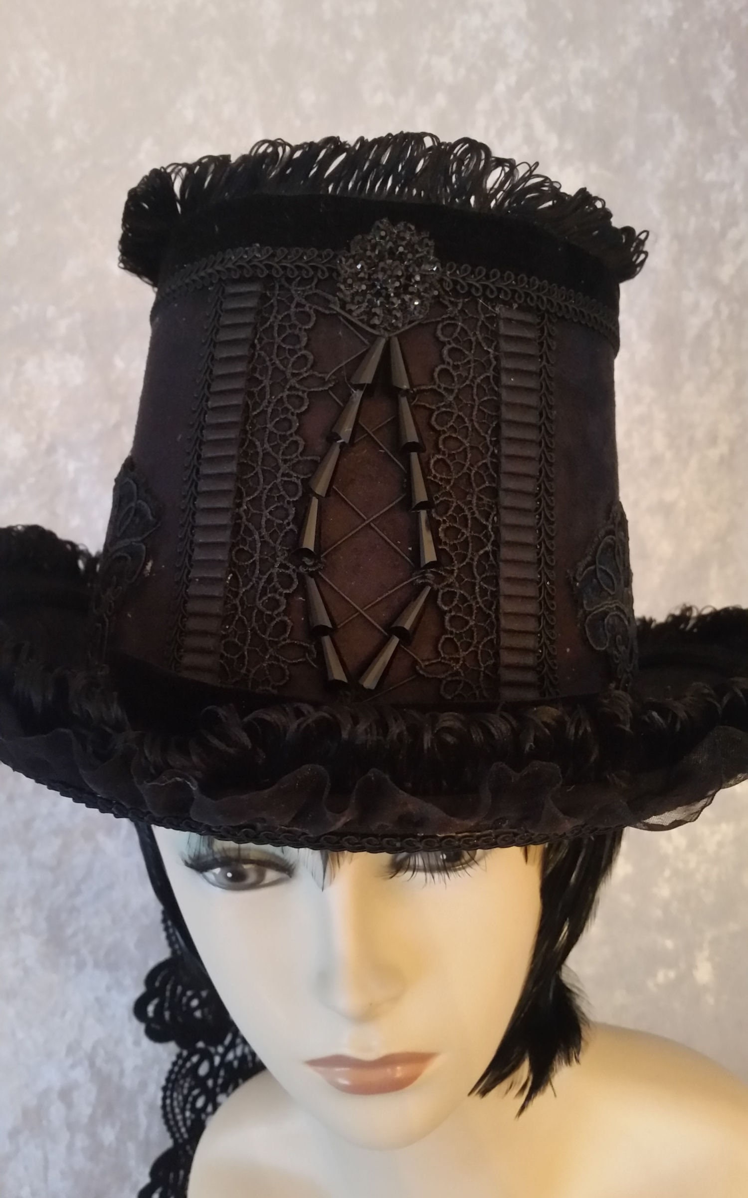 Gothic Cylinder/cylinder Hat/gothic - Etsy