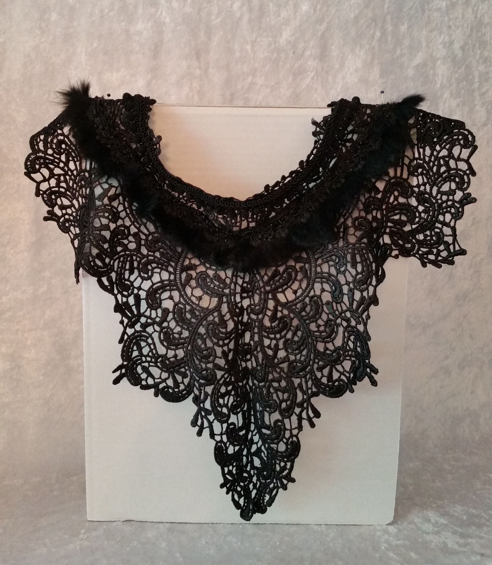 Collar de encaje gótico 12, Bordes, Collar de encaje victoriano, Collar ...